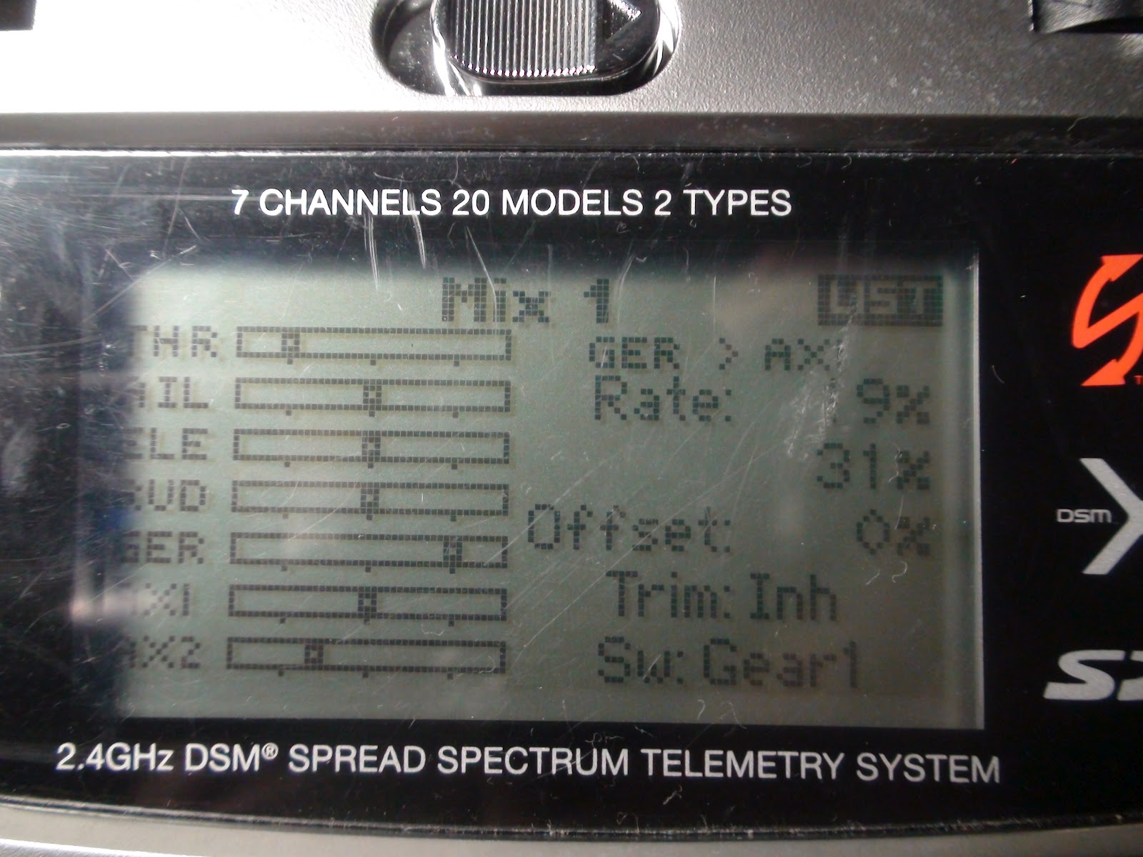 阿肚筆記 Arduino Notes: Spektrum DX7s 的6種模式設定