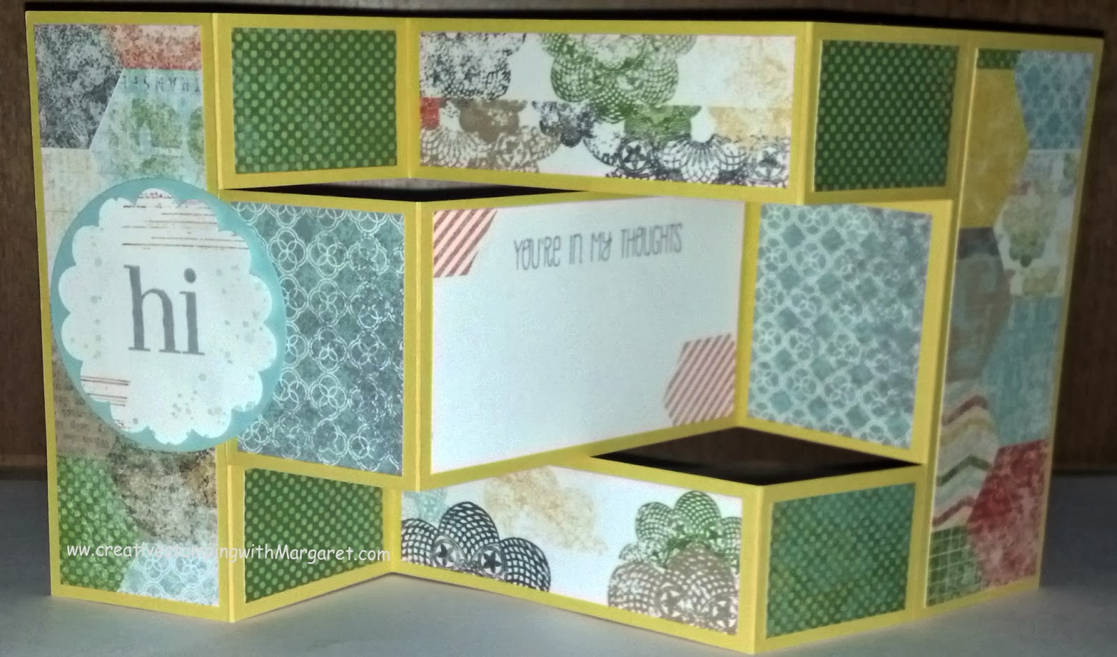 Tri-Fold Shutter Card - Creative Stamping With Margaret