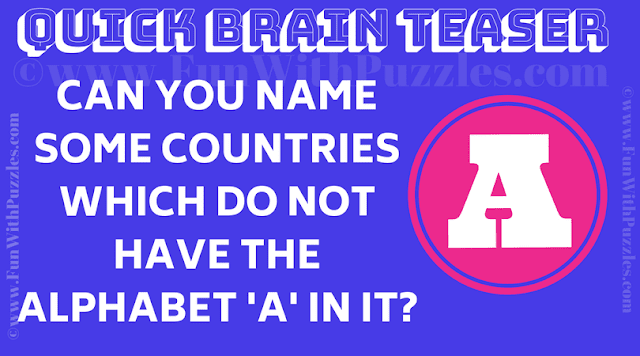 Quick Brain Processing Speed Test: Countries Without "A"