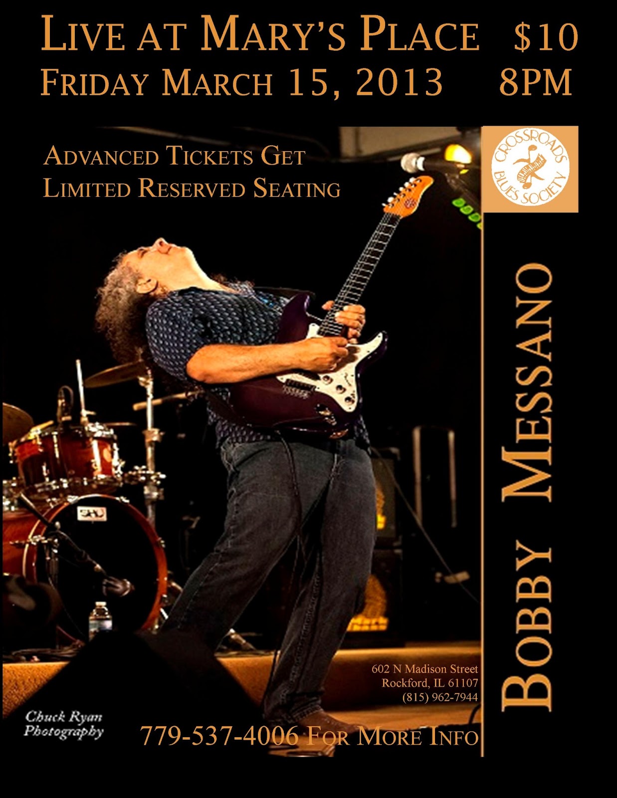 Crossroads Blues Society News: Bobby Messano at Mary's Place