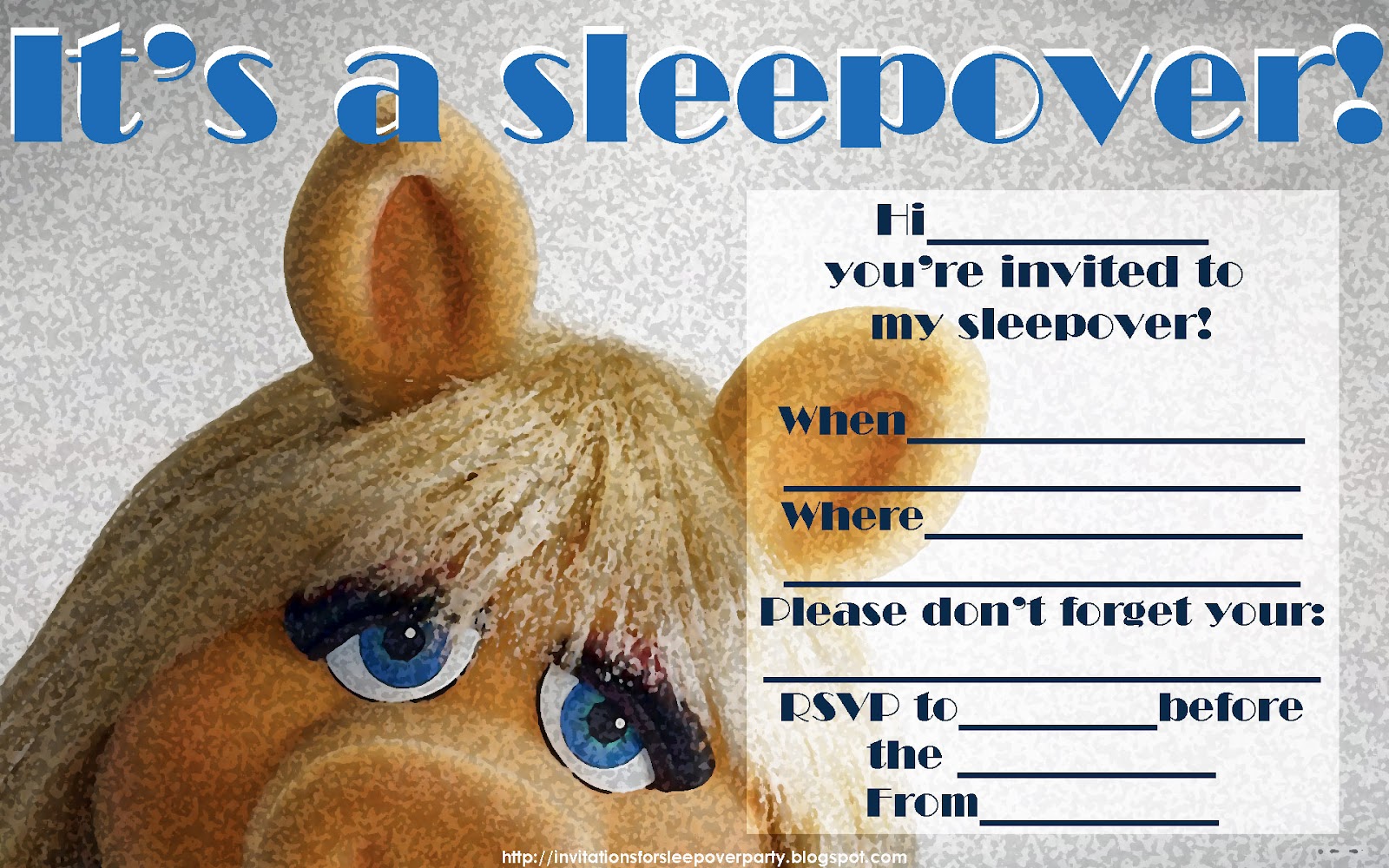 INVITATIONS FOR SLEEPOVER PARTY