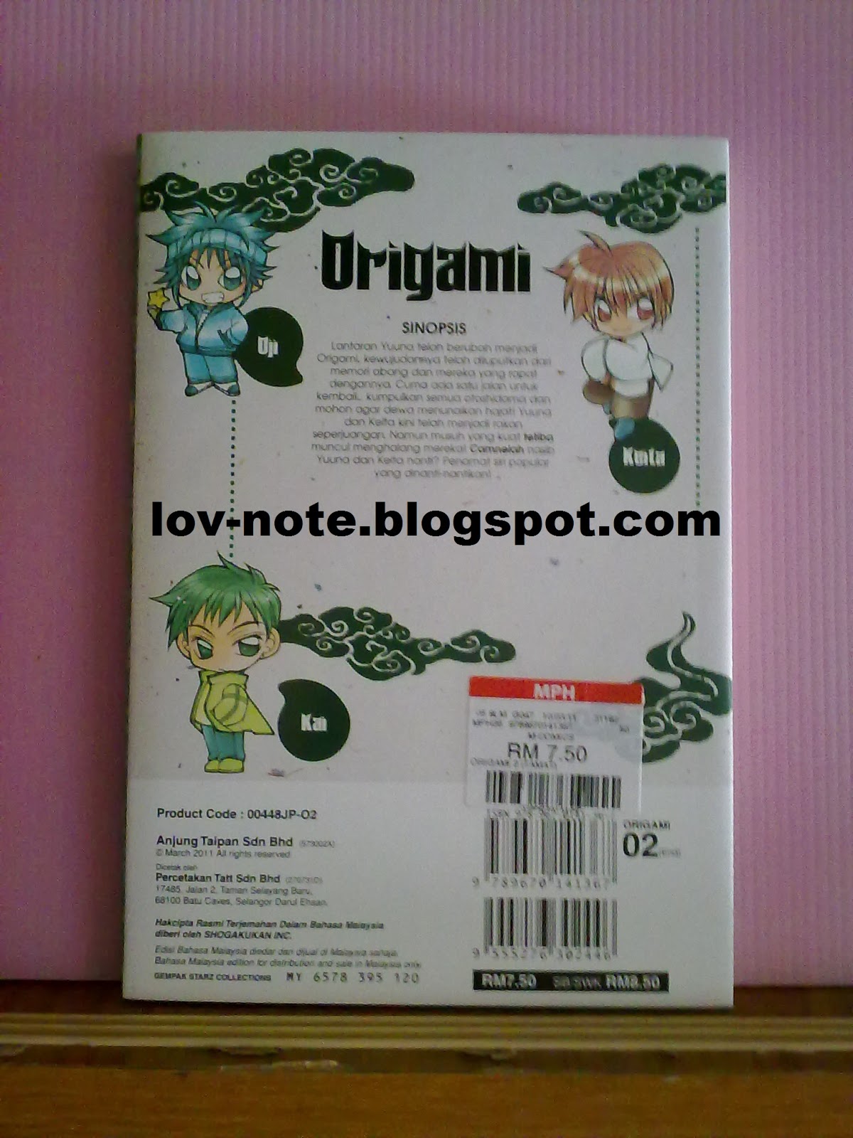 lov_note: KOMIK ORIGAMI - MIZUTO AQUA