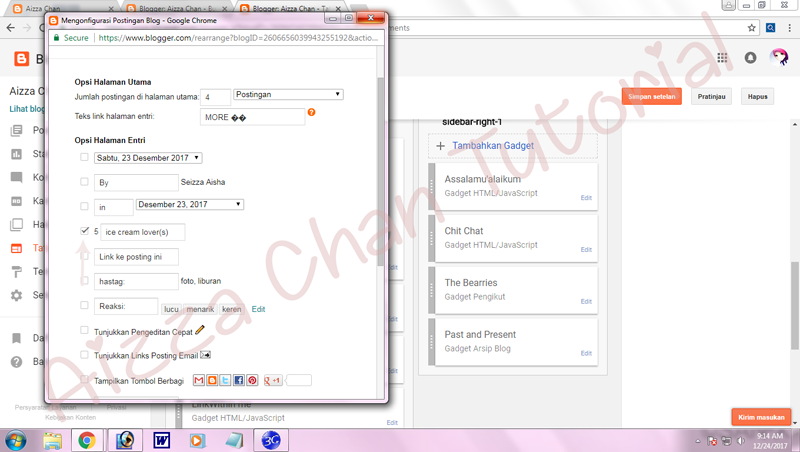 Catatan Aisha: Tutorial Menghilangkan Comment Box