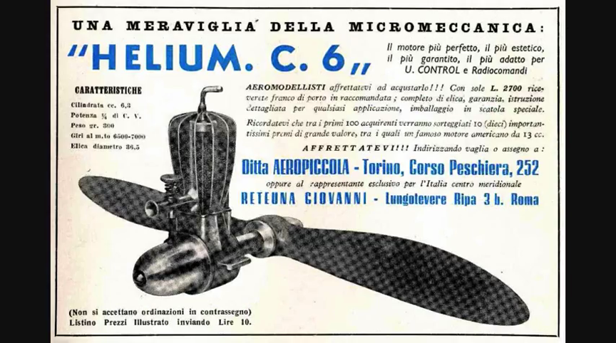 Vintage Model Airplane Engines Running: 1946 Italian MOVO D-2 Diesel