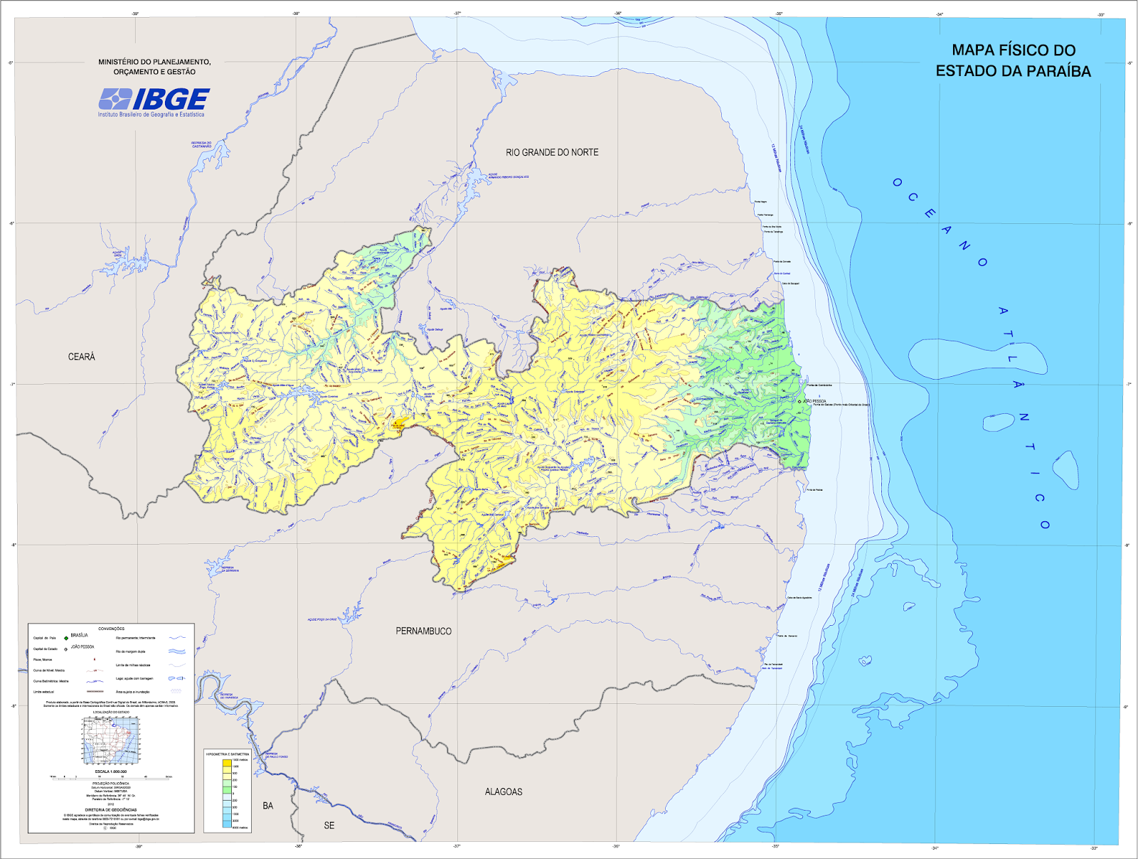 Mapas Geográficos da Paraíba - Geografia Total™
