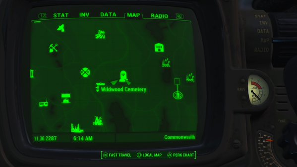 ArrPeeGeeZ: Fallout 4 Walkthrough: Side Areas - Wildwood Cemetery