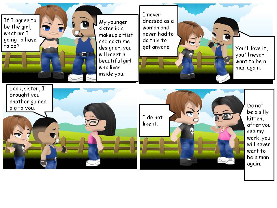 Crossdressing Cartoons.: The Transformation.