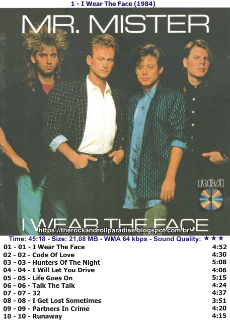 The Rock & Roll Paradise: Mr. Mister: Discografia