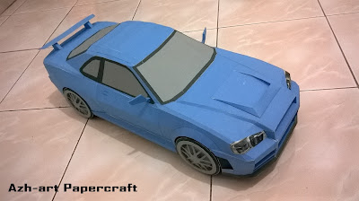 Azh-arT Papercraft: Nissan Skyline GTR R34