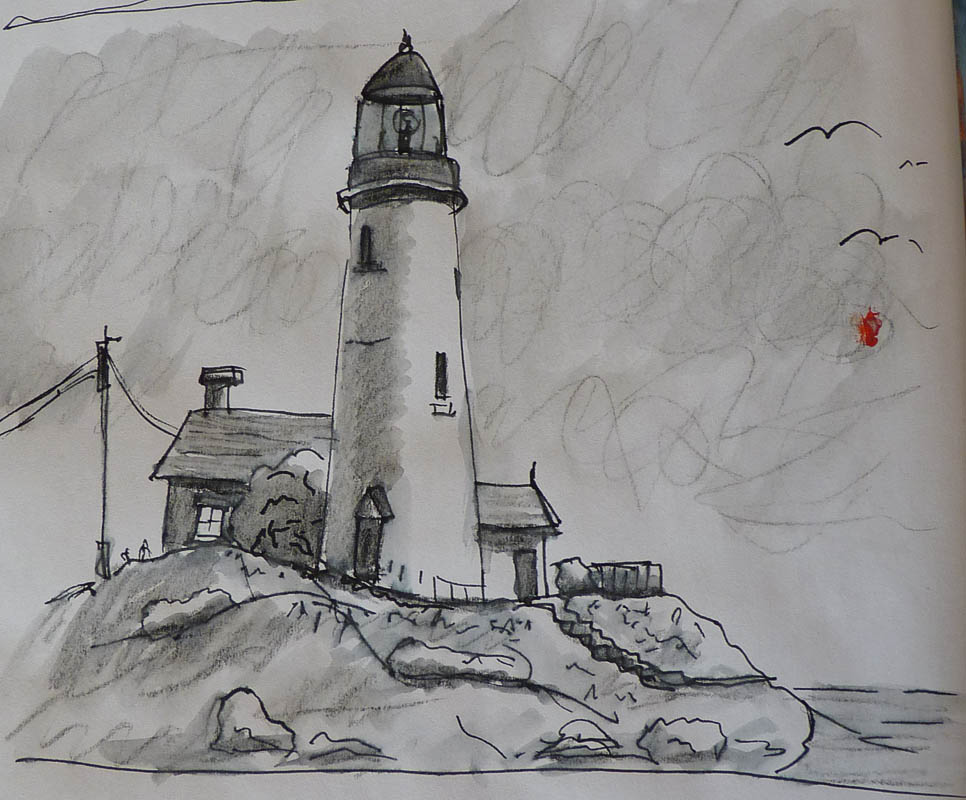 Smash Spring Art: Sketching with ink and watercolor