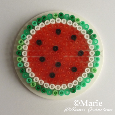 Watermelon Perler Beads Pattern Instructions