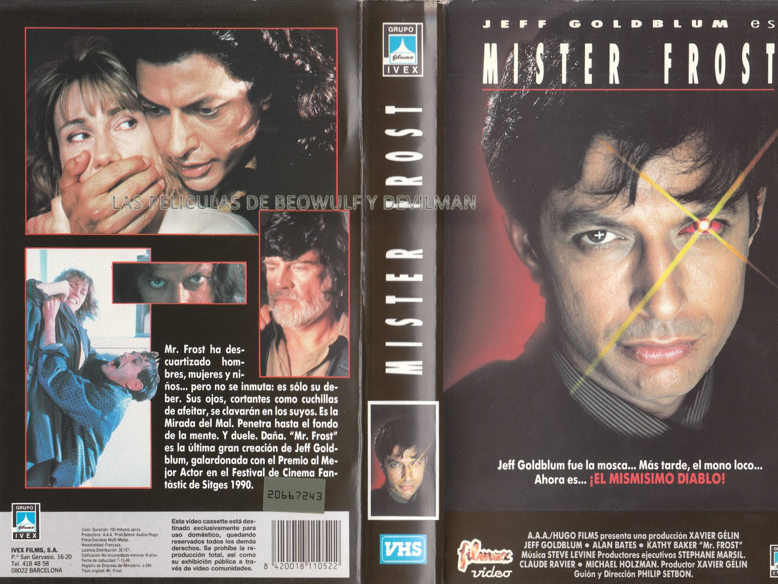 EL RINCON DE BEOWULF: CARATULAS: MISTER FROST (1990) - VHS