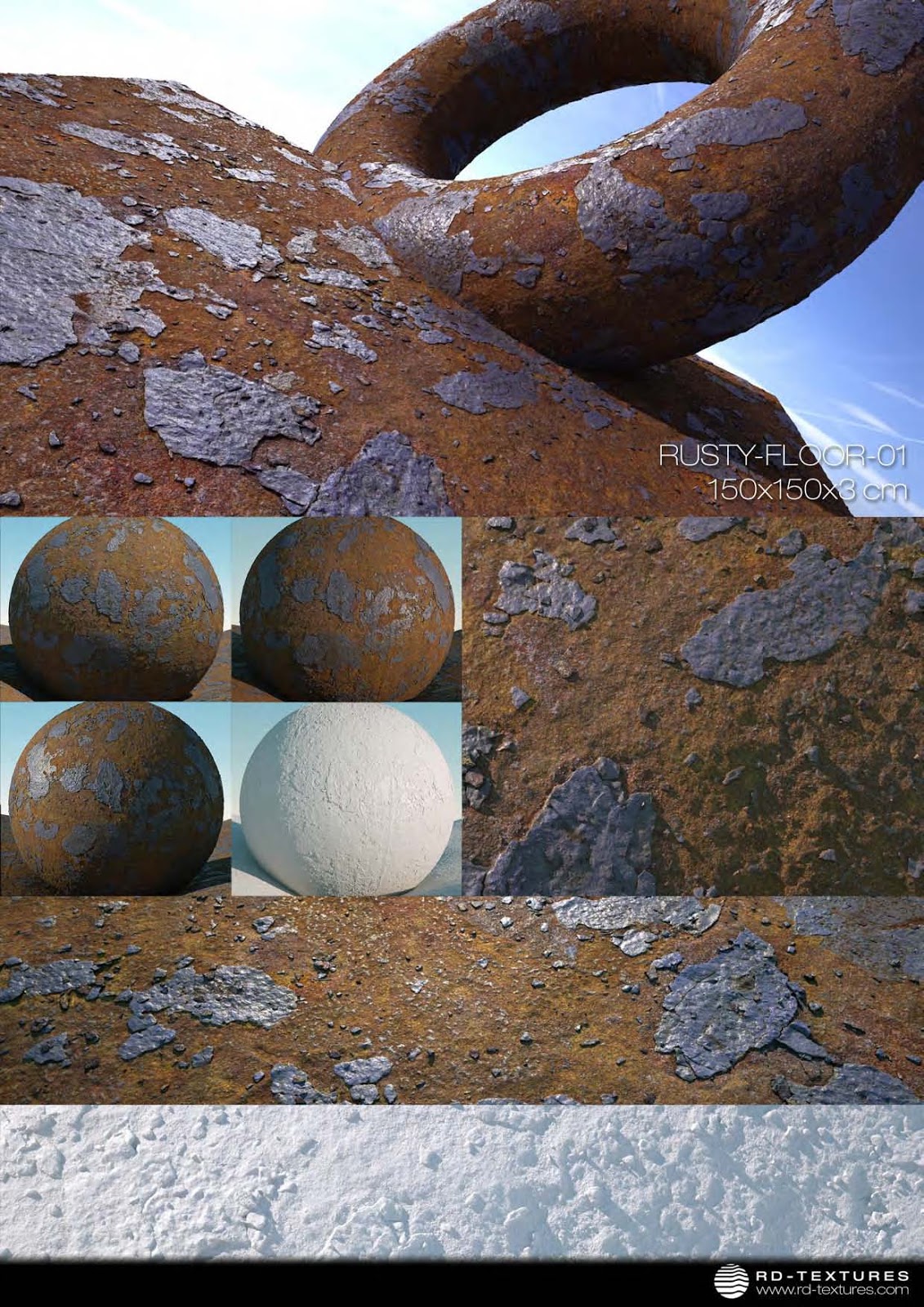 Real Displacement Textures | DESTRUCTED FLOORS Pack 01 | Computer ...