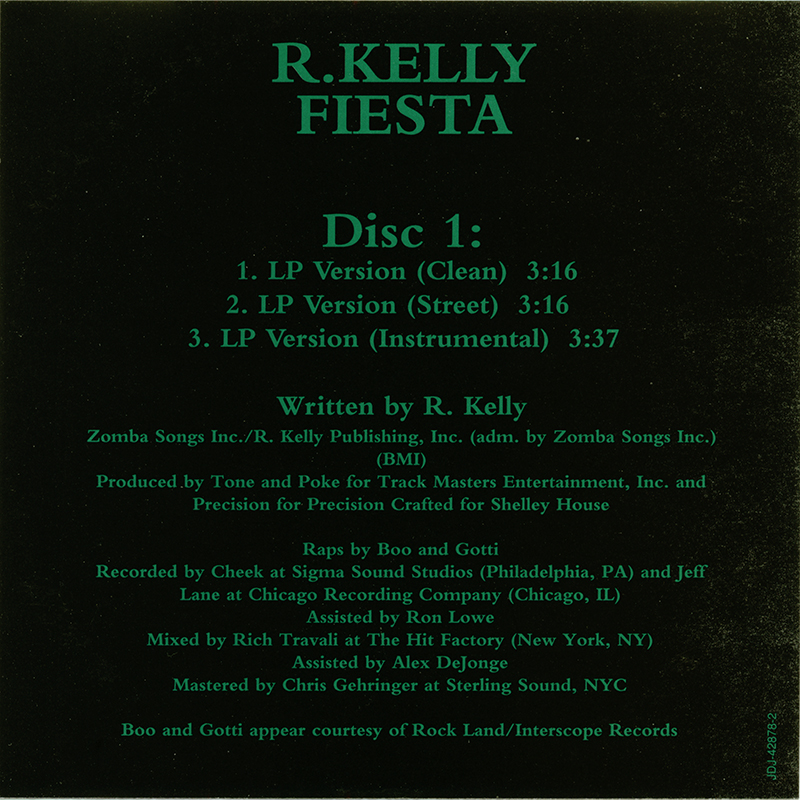 Promo Import Retail Cd Singles And Albums R Kelly Fiesta Remix