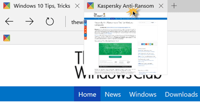 How To Disable Tab Preview Thumbnails Of Microsoft Edge Web Browser In WINDOWS 10 (Guide ...