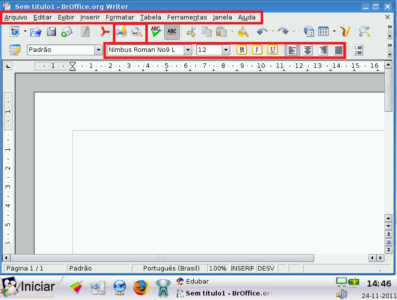 Passos iniciais no Writer ~ |Linux Educacional|