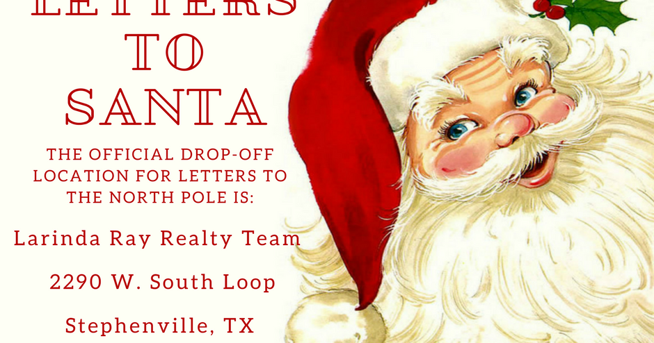Drop off your Santa Letters to Our Office