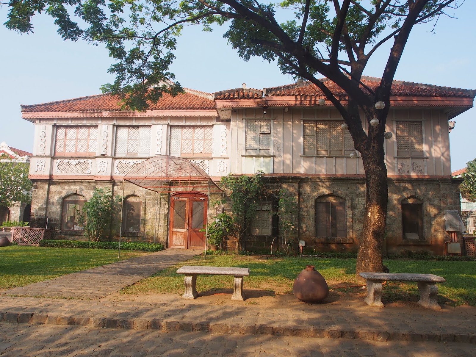 Splash of Yellow: Old houses at Las Casas Filipinas de Acuzar in Bataan