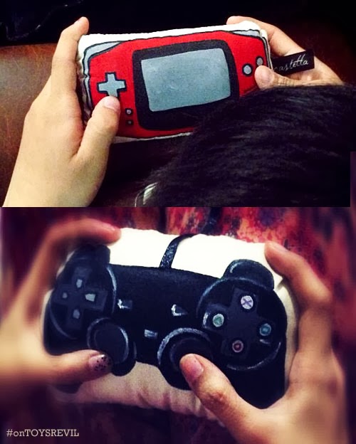 Handheld Game Console Plush-Cushions by Castella Natalia