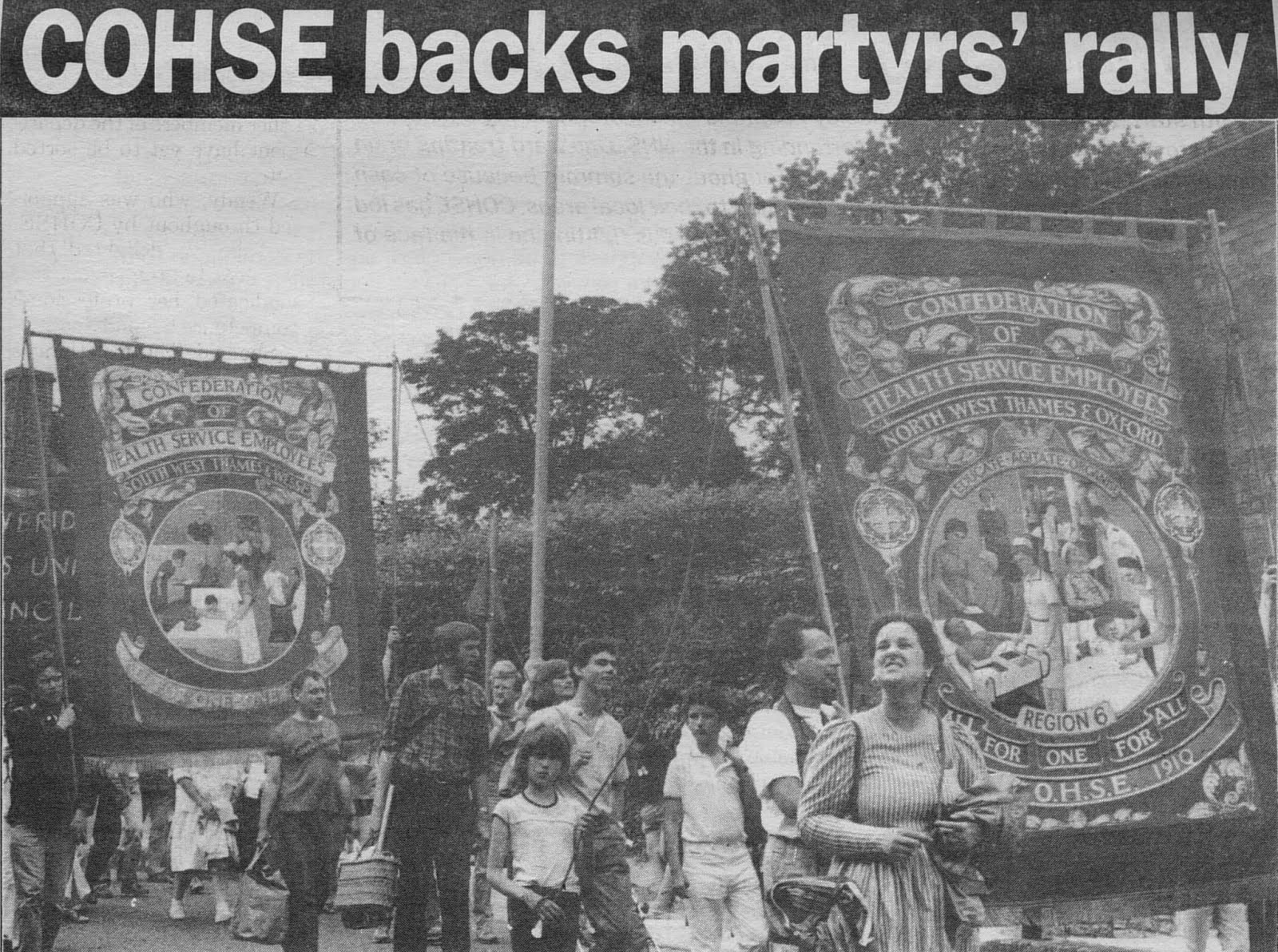 COHSE: COHSE at Tolpuddle 1986