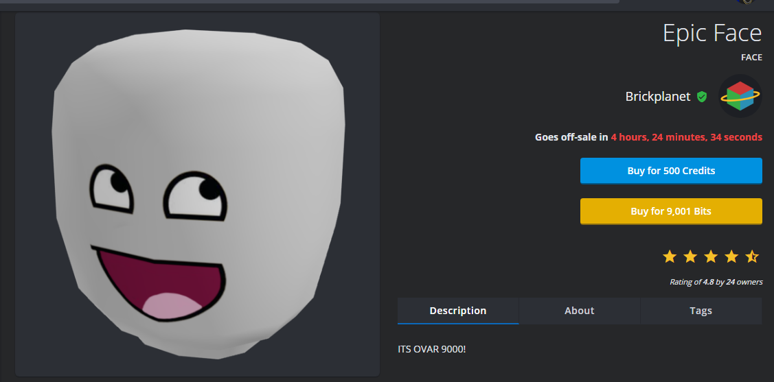 Essa Face(Rosto) custa mais de 8 mil!!! (Epic Face) - Brick Plannet