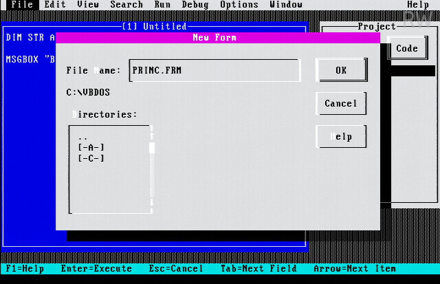 Programando no Visual Basic 1.0 para MS-DOS