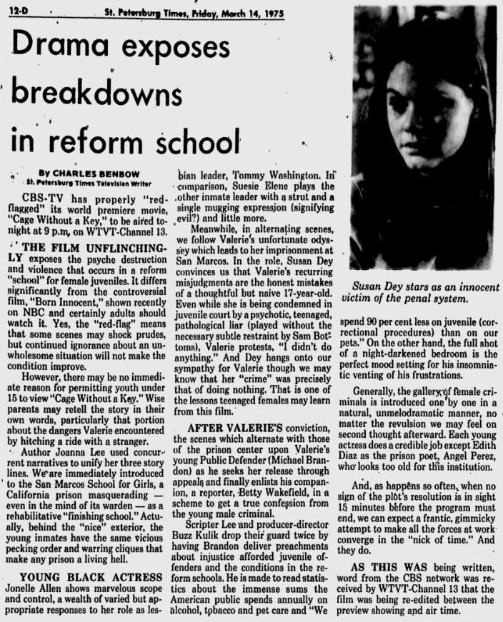 Everything Susan Dey: Susan Dey in Cage Without a Key