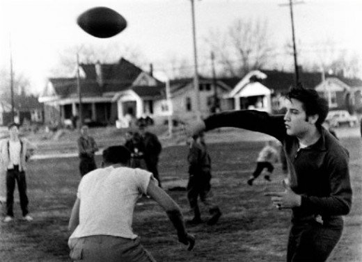 Elvis Presley Playing Touch Football, 1956 ~ Vintage Everyday