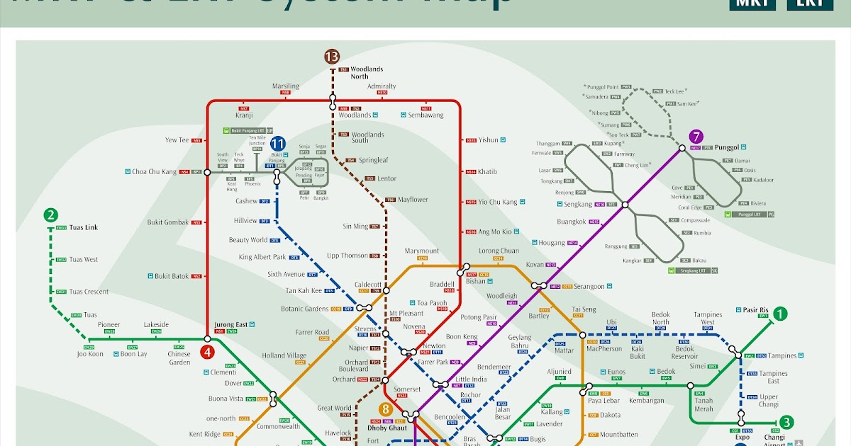 Singapore's Land Transport: MRT map by 2021... with Downtown Line, Tuas ...