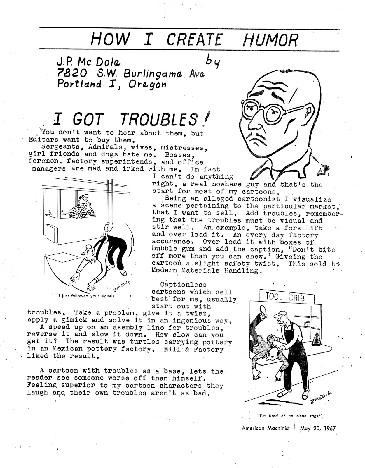 Mike Lynch Cartoons: From the Dick Buchanan Files: "How I Create Humor ...