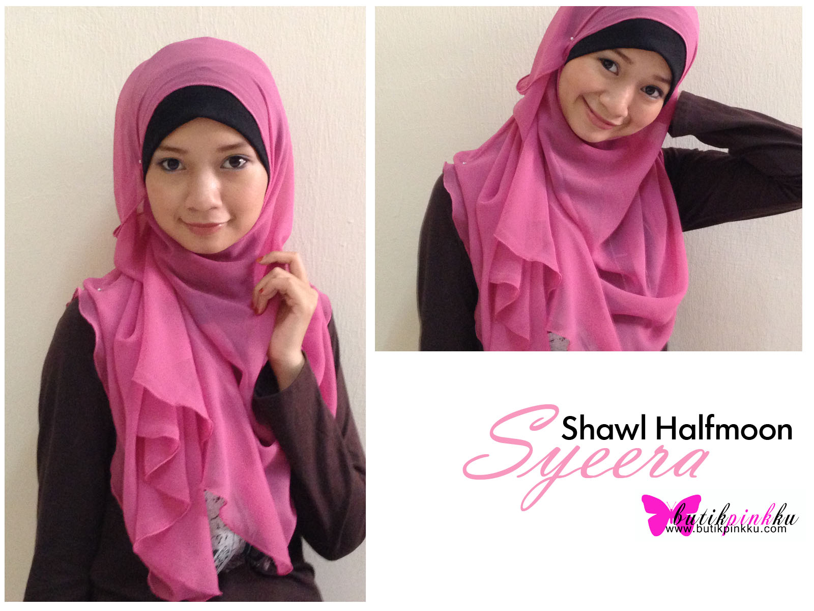 butikpinkku: #61 Tutorial: Shawl Syeera.
