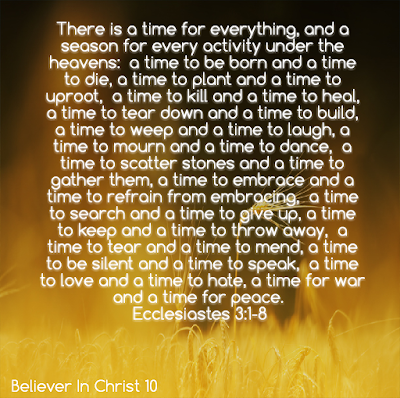 Complete and Lacking Nothing: A time for everything