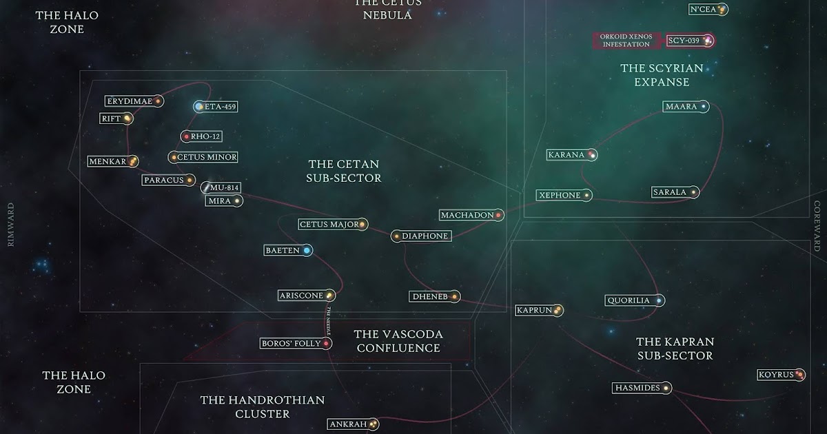 Interactive sector map: the Achernar Sector