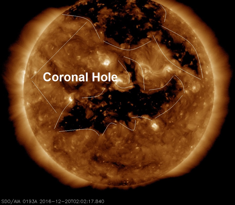 The Big Wobble : A massive coronal hole which has caused around 32 ...