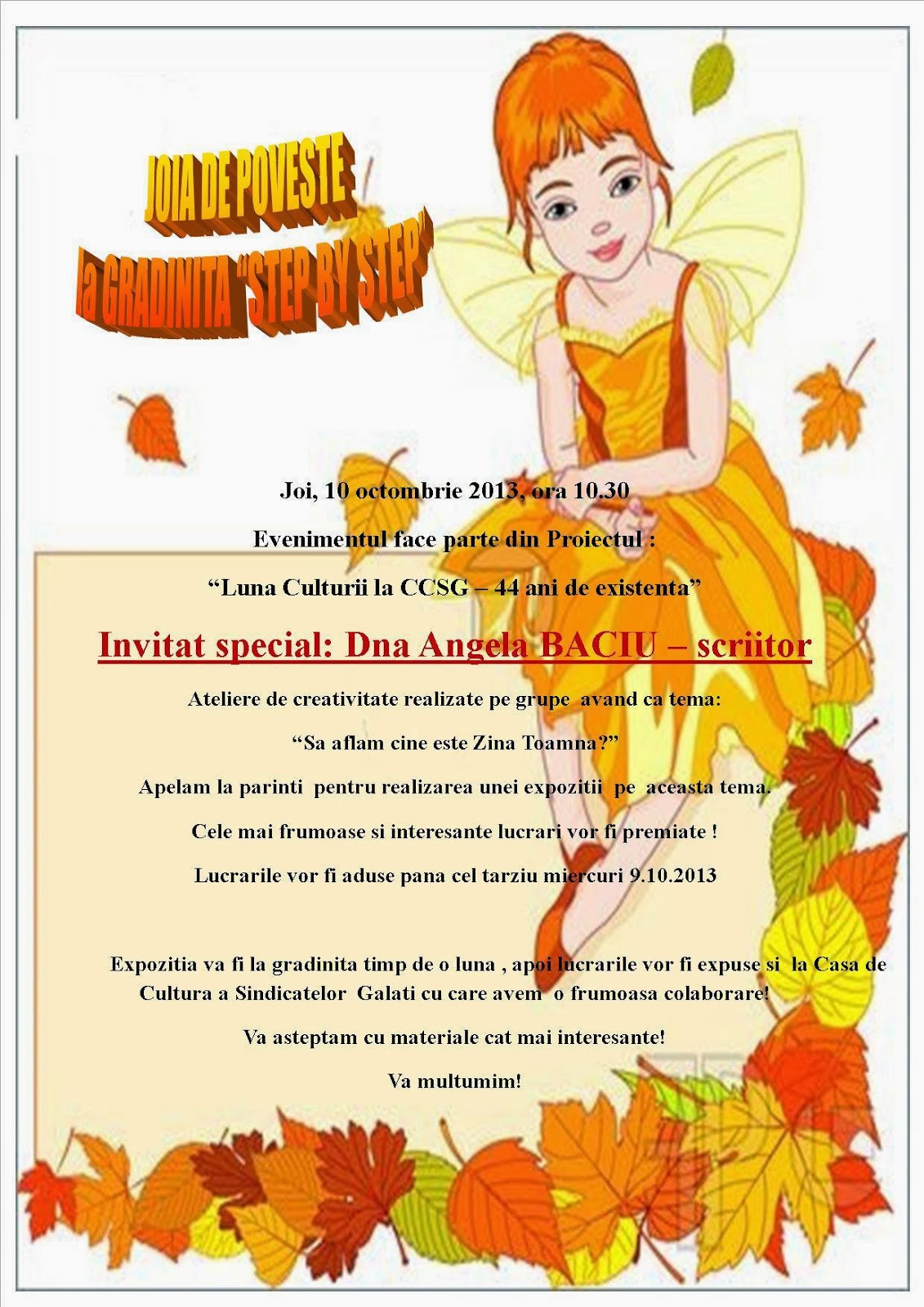 Noi 2+2 siRestulLumii: Activitati de toamna