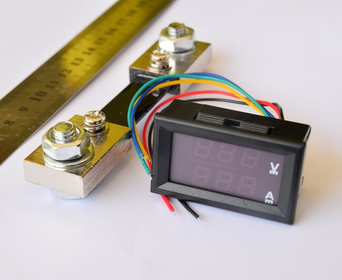 Modul Dual 100A 100V Ampere Meter Volt Meter Digital DC Dan Shunt Dual ...