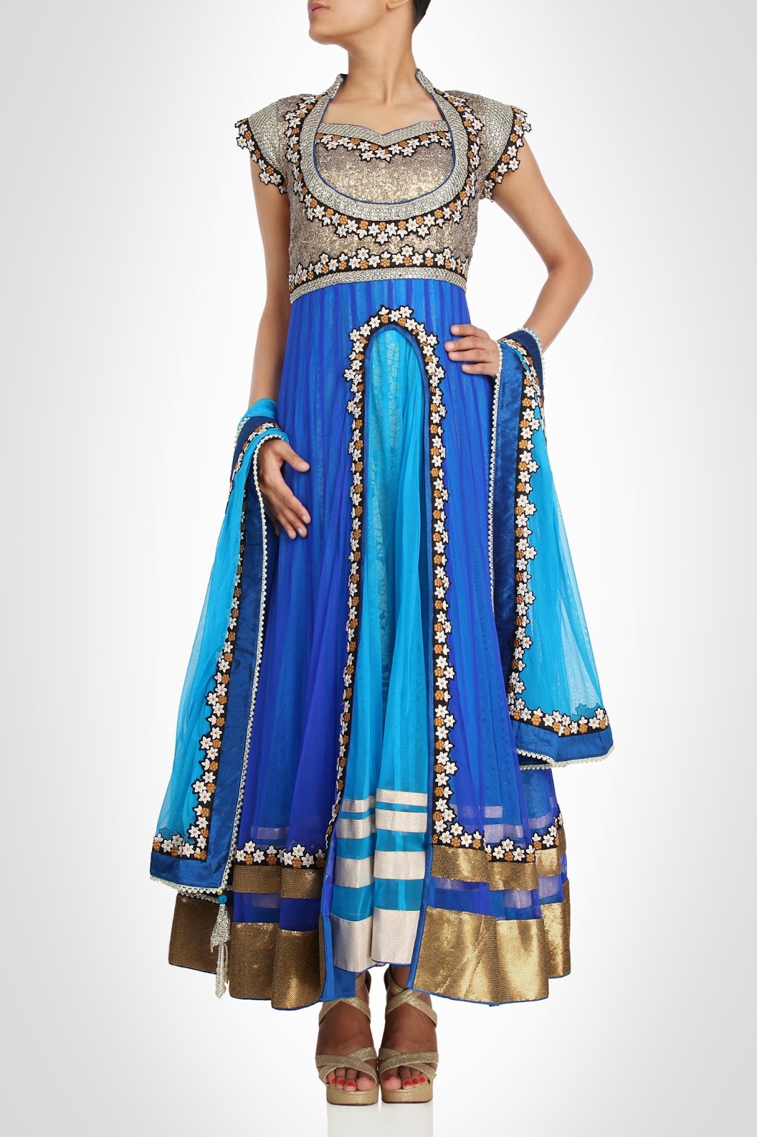 Indian Frock Style Dresses Collection 2013 Designed by Kiran & Shruti ...