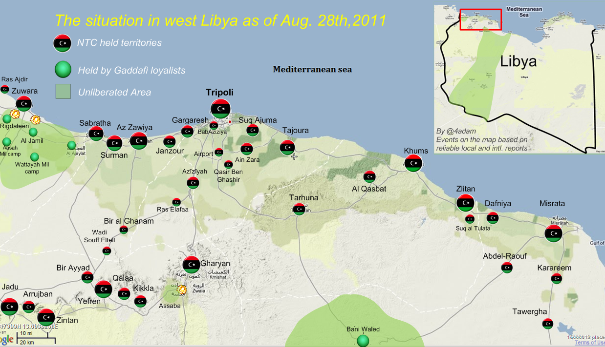 random notes: geographer-at-large: Libya Conflict Map