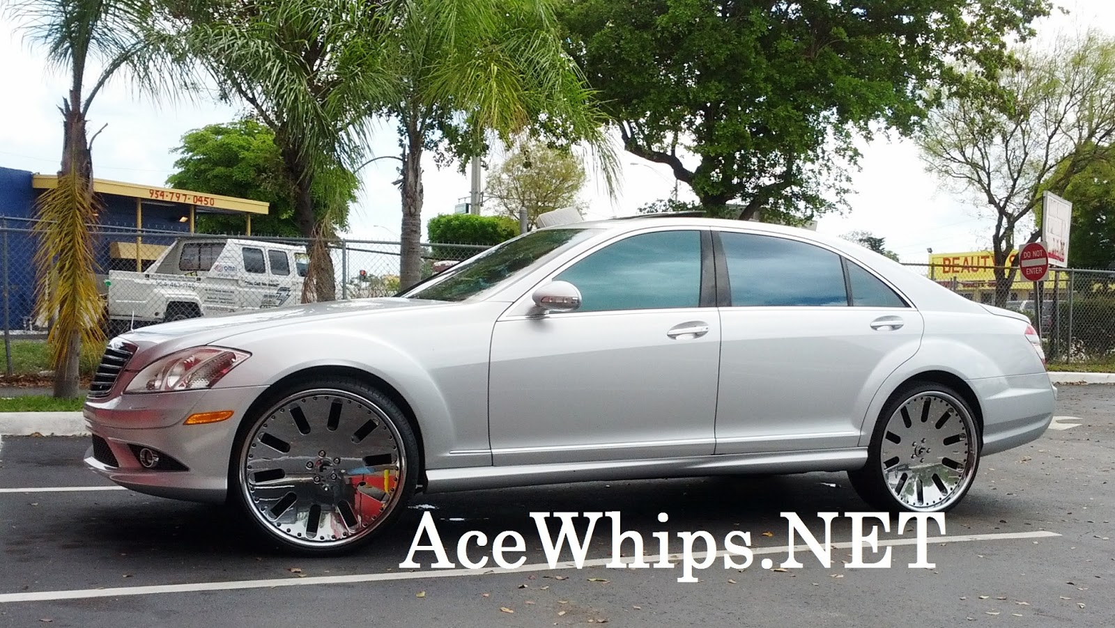 Ace-1: Silver Mercedes-Benz S550 on 24" Aresto Forgiatos by WTW Customs