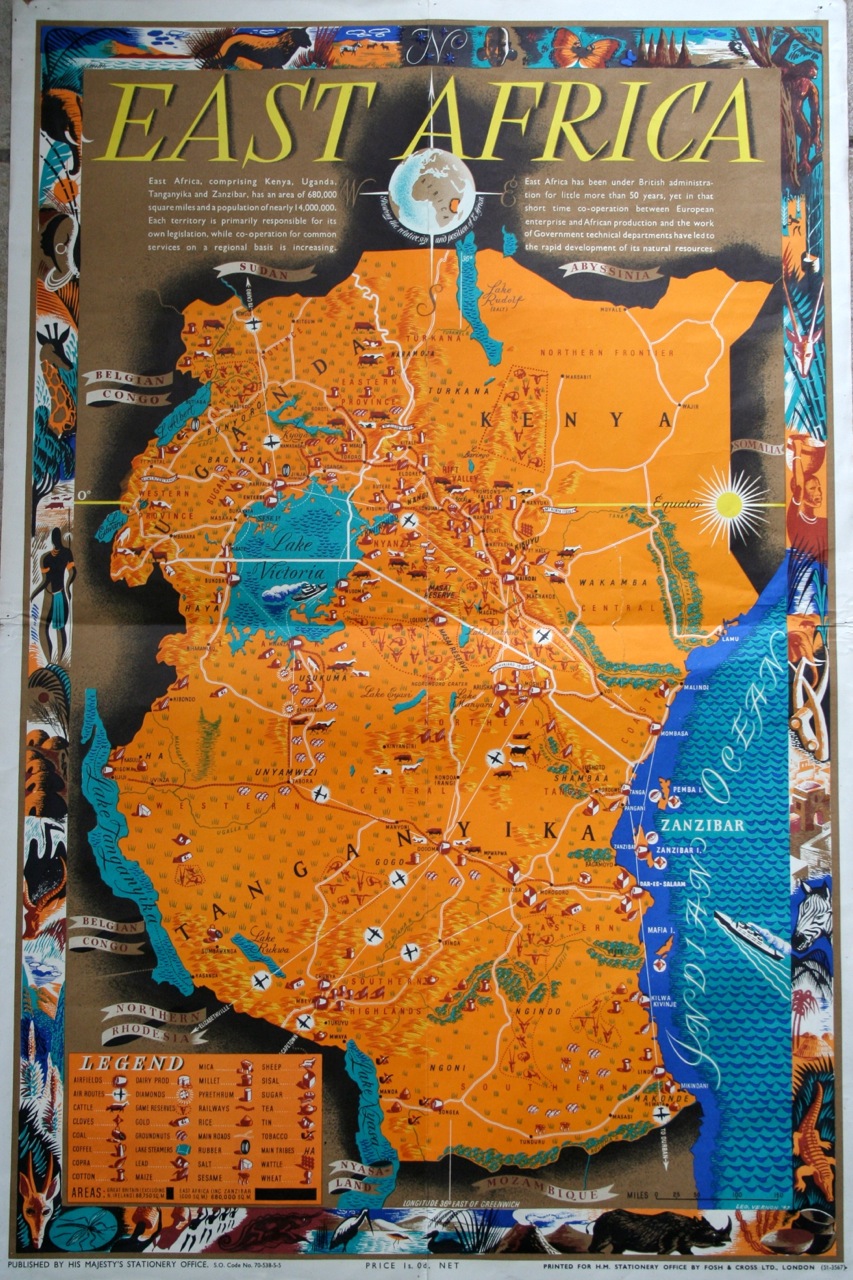 Vintage School Maps: No. 26 - East Africa Poster
