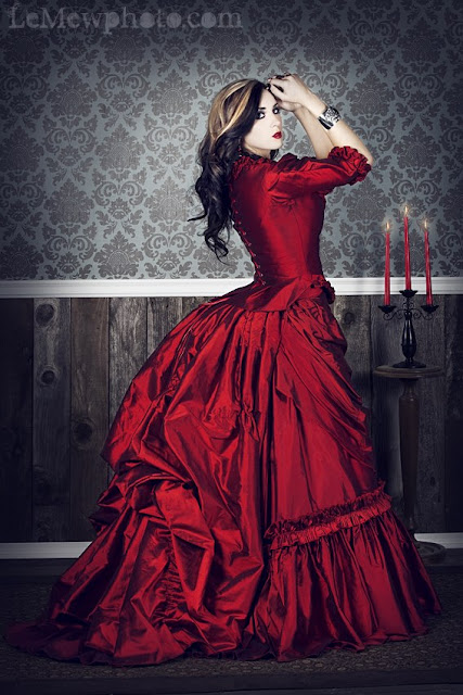 Steampunk Fashion Guide: Scarlet Silk Steampunk Ball Gown
