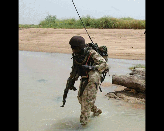 Remarkable photos of a Nigerian Army Radioman in the North East