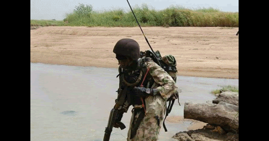 Remarkable photos of a Nigerian Army Radioman in the North East