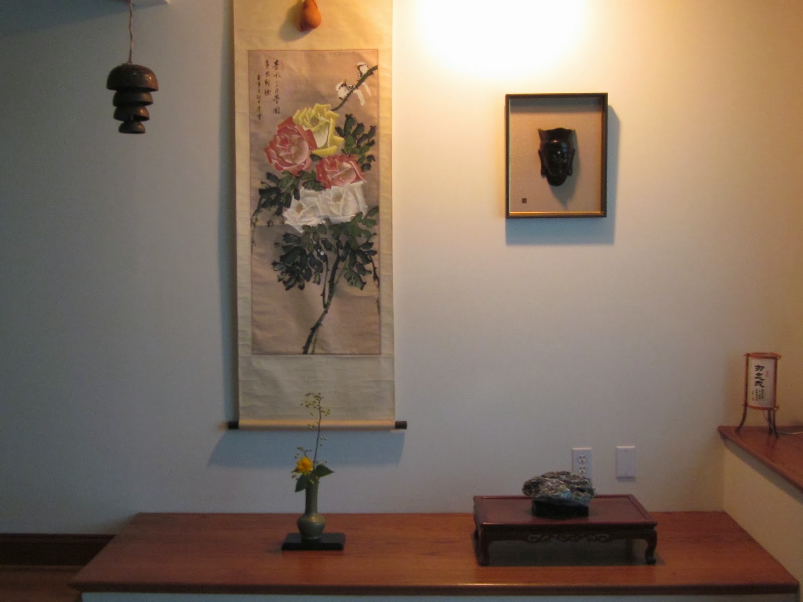 Orchids and Ikebana: Japanese Tokonoma (Alcove) arrangement