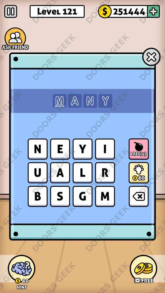 Escape Room: Mystery Word Level 121 Answer ~ Doors Geek