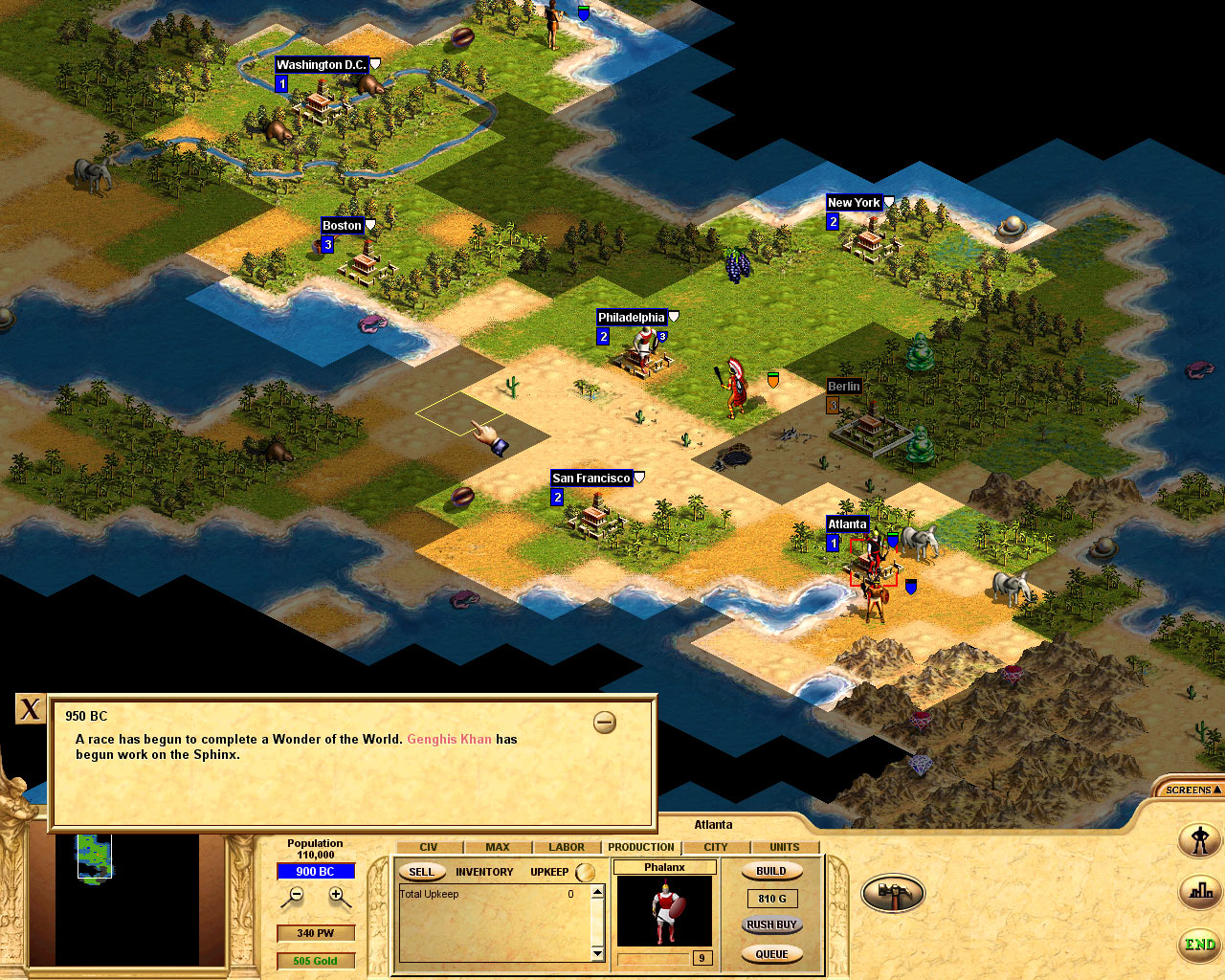 The Best Games Ever: Civilization: Call to Power - Screenshots Walthrough