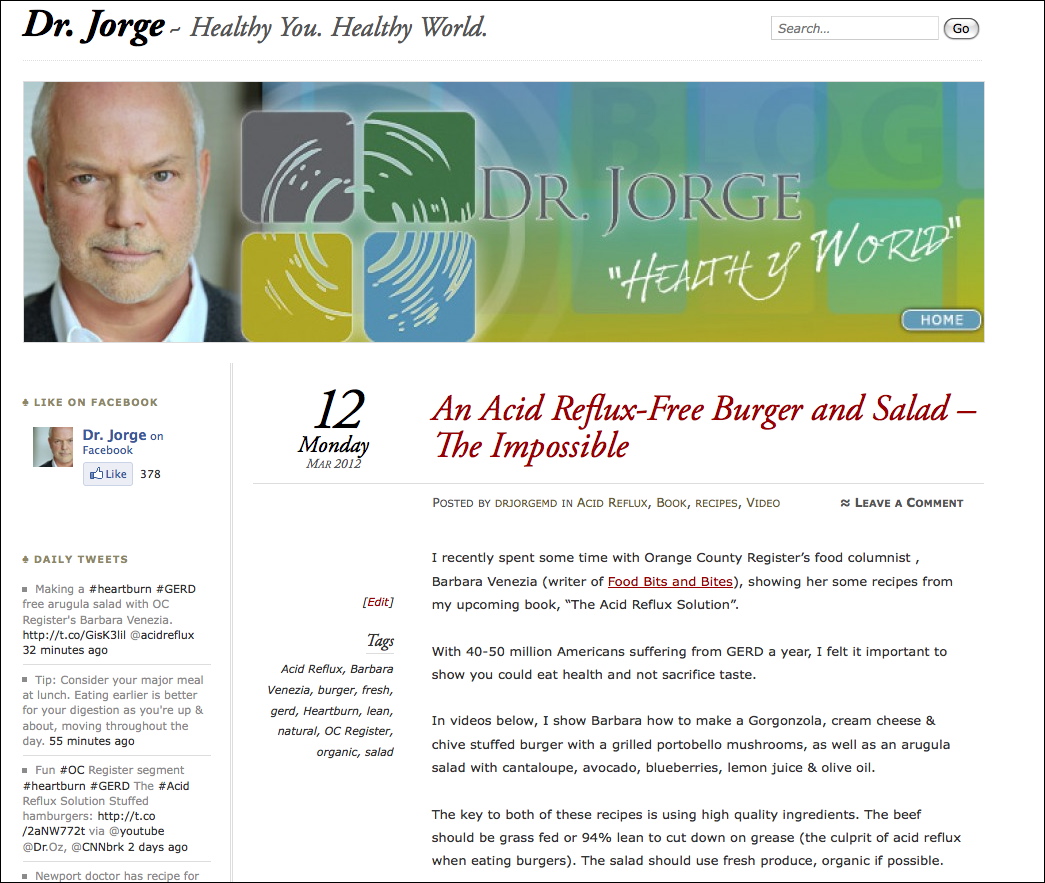 Shandrew Public Relations: OC Register Video with Dr. Jorge & Food ...