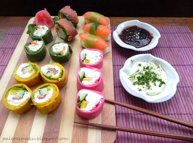 Paleta Smaku: Sushi naleśnikowe tricolor