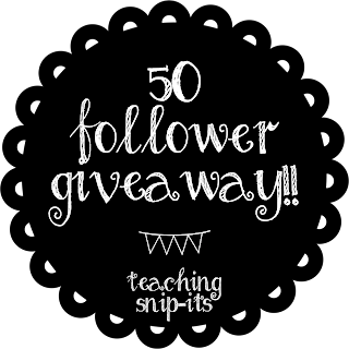 Teaching Snip-Its: 50 Follower Giveaway!!