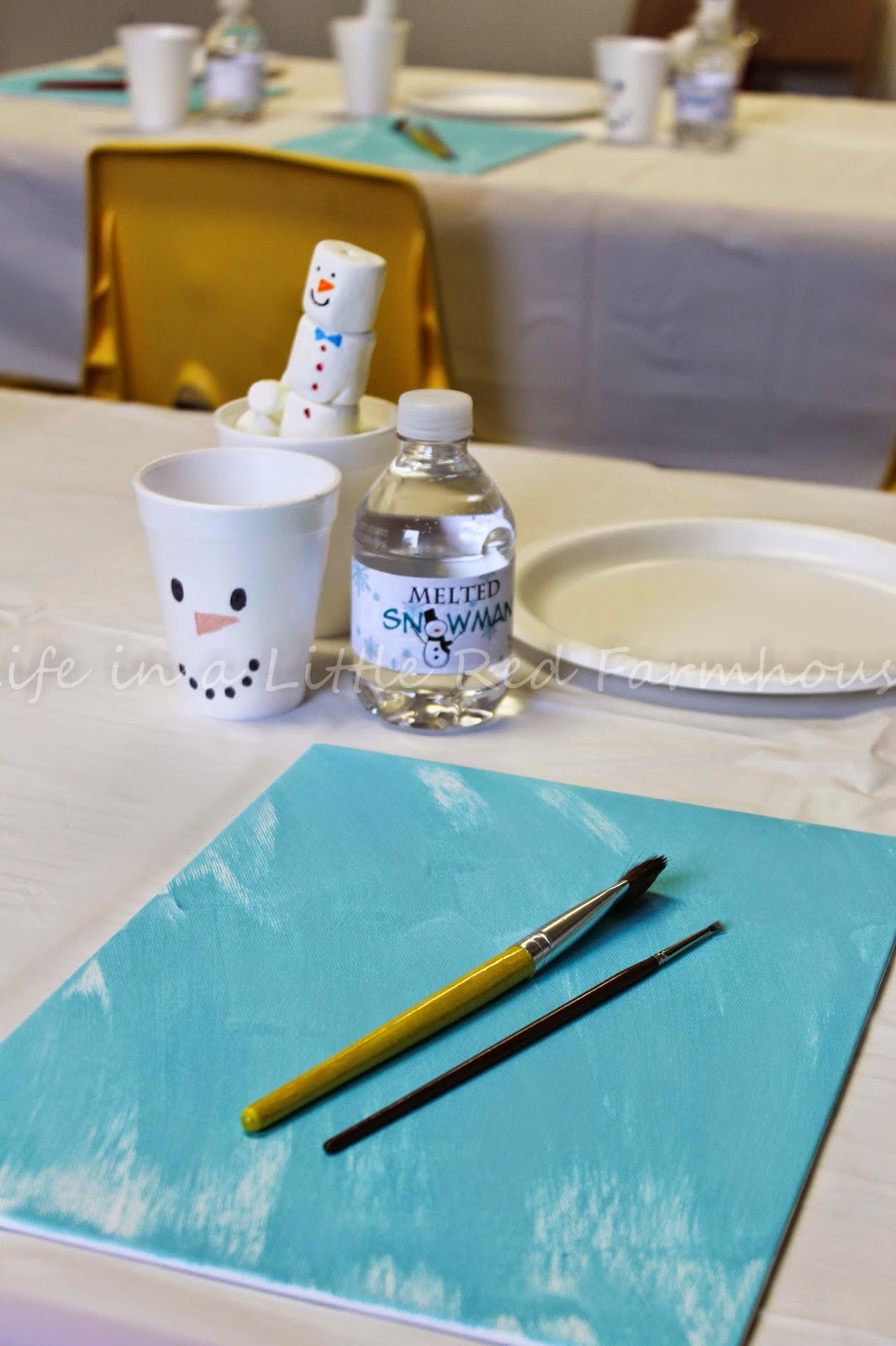 A Kid's Snowman Painting Party